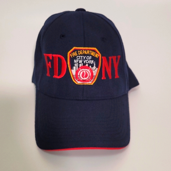 Danelly | Accessories | Fdny Navy Blue Cap With Red Logo Lettering ...